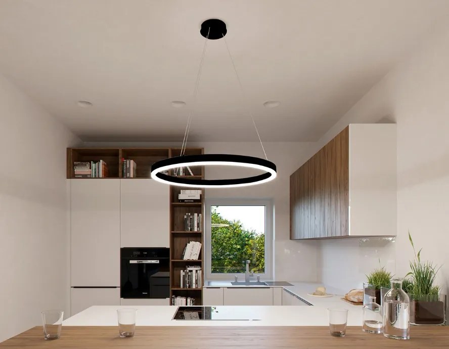 Závěsné led svítidlo LED2 Circle Barva: Černá, Chromatičnost: 3000K Triac, Ø - Průměr: 80cm