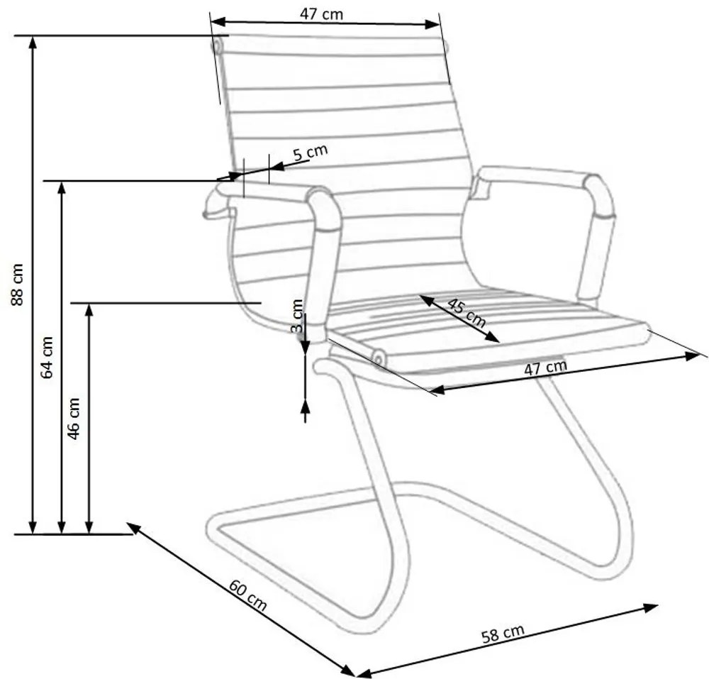 ADK Trade s.r.o. Jednací židle PRESTIGE SKID, krémová
