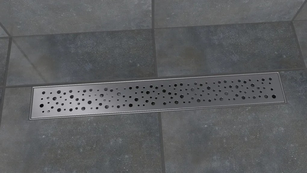 B-DRAINWELL 60 Chrom Odtokový podlahový žlab, bublinky