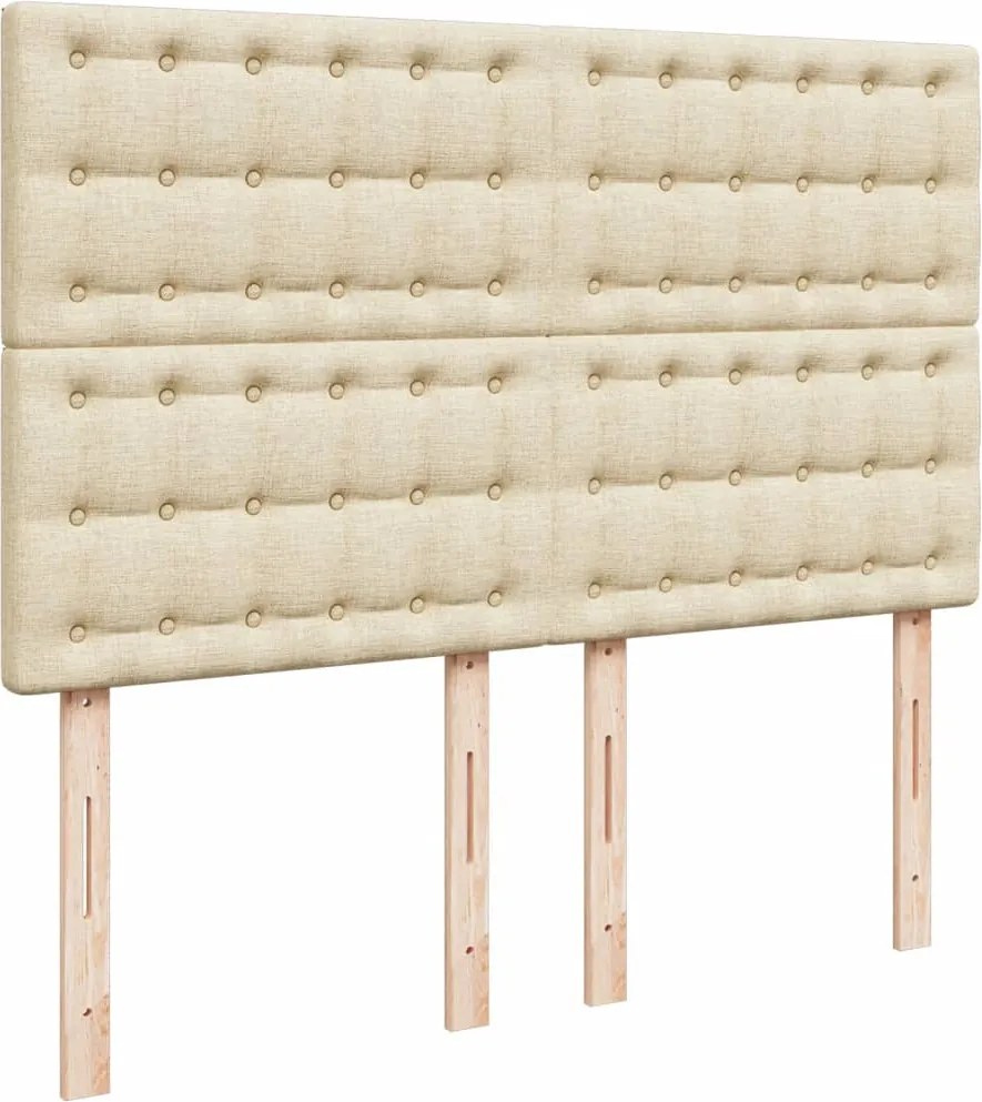 Box spring postel s matrací krémová 140x200 cm textil 3291710