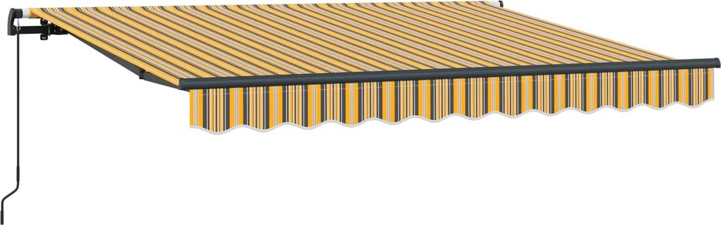 Stahovací markýza Žlutá a Šedá 250 x 200 cm textil 3329418