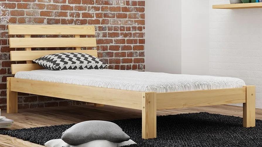 ImportWorld Dřevěná postel Zbyněk 90x200 + rošt ZDARMA (Barva dřeva: Bílá)
