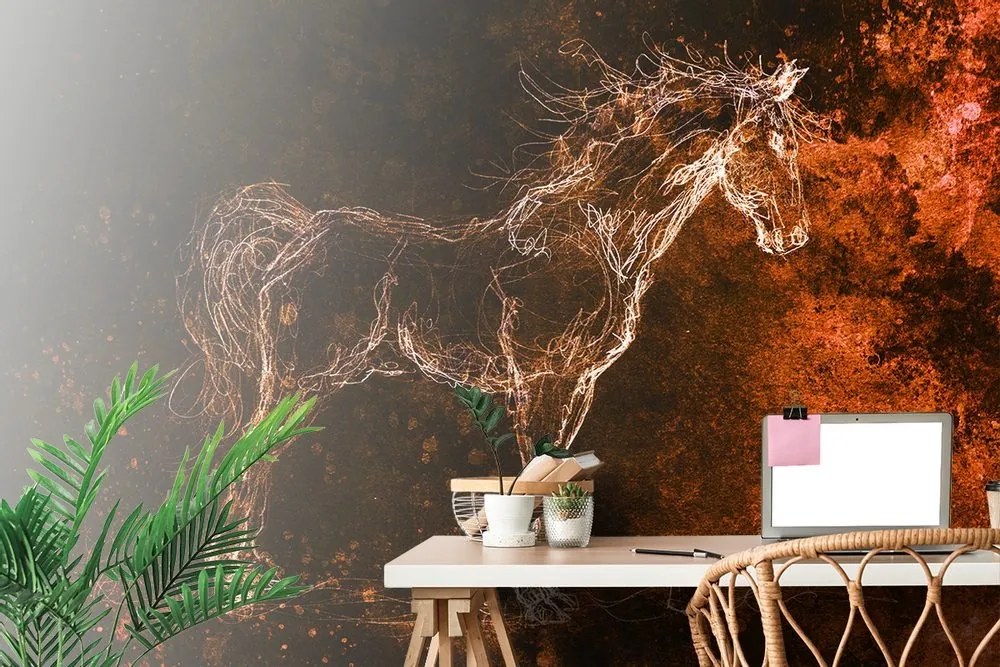 Samolepící tapeta abstraktní kůň - 150x100 cm