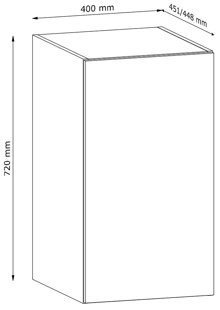 LANGEN au | horní skříňka G40G | s úchytem | UNI provedení | artisan