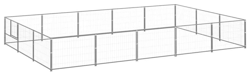 Psí kotec stříbrný 15 m² ocel
