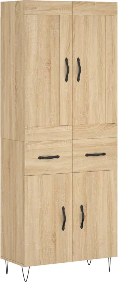 Skříň highboard dub sonoma 69,5 x 34 x 180 cm kompozitní dřevo 3199908