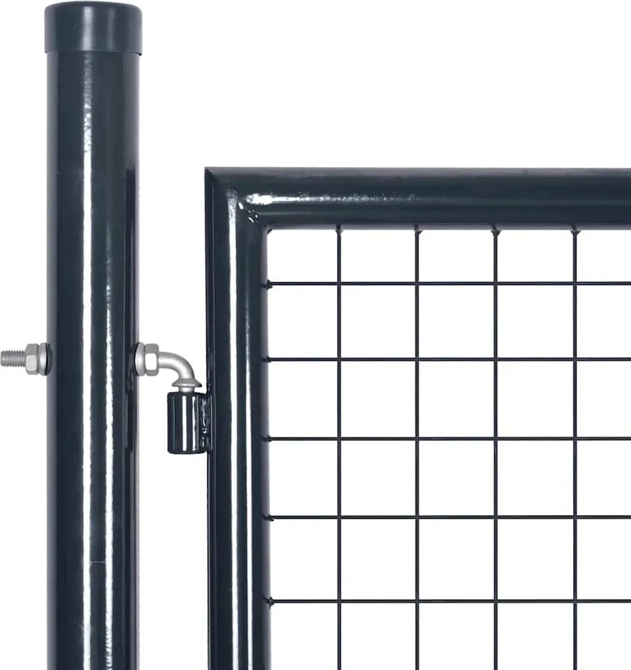 Pletivá zahradní branka antracitová 400 x 125 cm pozinkovaná ocel 154546