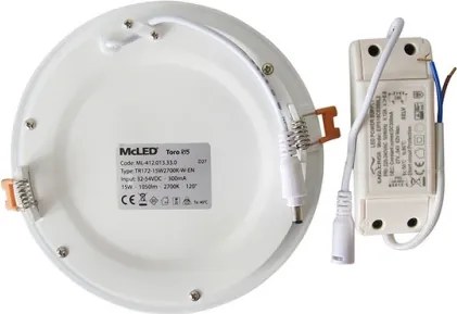 LED podhledové svítidlo McLED TORO R15 TR172-15W4000K-W-EN neutrální bílá ML-412.014.33.0
