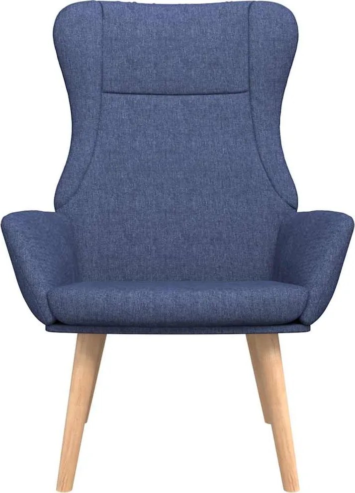 Relaxační křeslo modré textil 341398