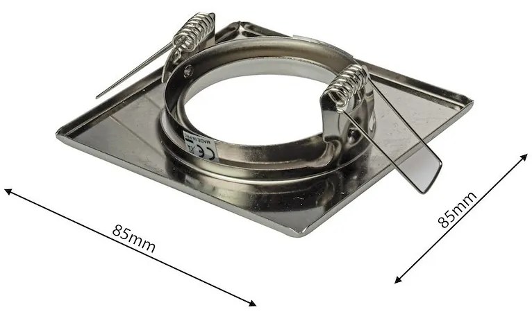 Podhledové svítidlo Squares, 3x stříbrné kovové stínítko, s, sada 3ks