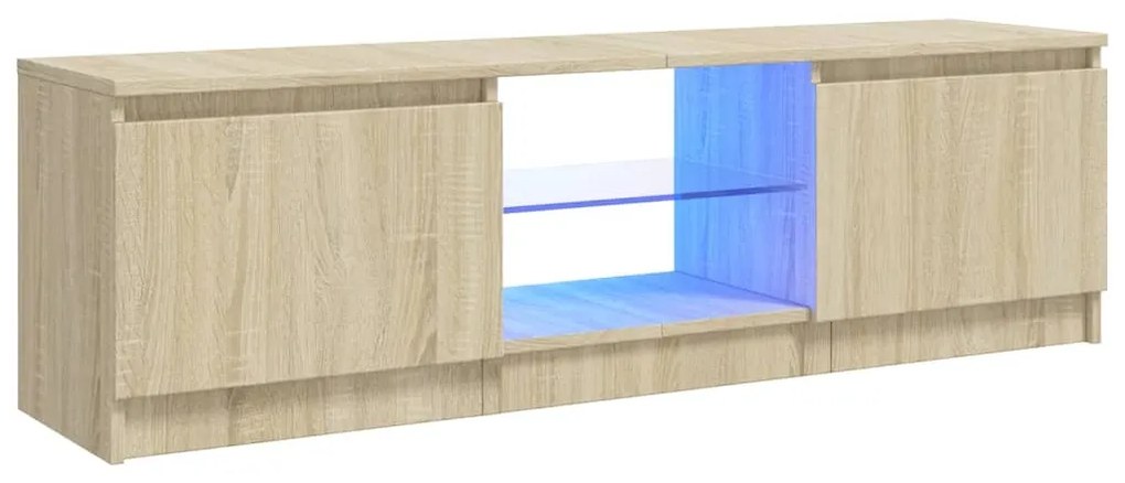 vidaXL Marketos TV skříňka s LED osvětlením dub sonoma 120 x 30 x 36 cm