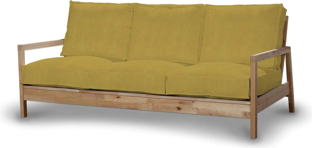 Potah na pohovku IKEA  Lillberg 3-místná nerozkládací barva žlutá látka pletený vzor