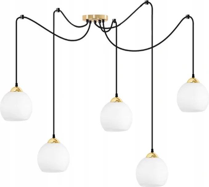 Moderní Závěsná Lampa, Zlatý Lustr Gold 5300P