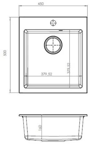ALVEUS 1133431 - Kuchyňský dřez CORTINA 50x45 cm granit/béžová