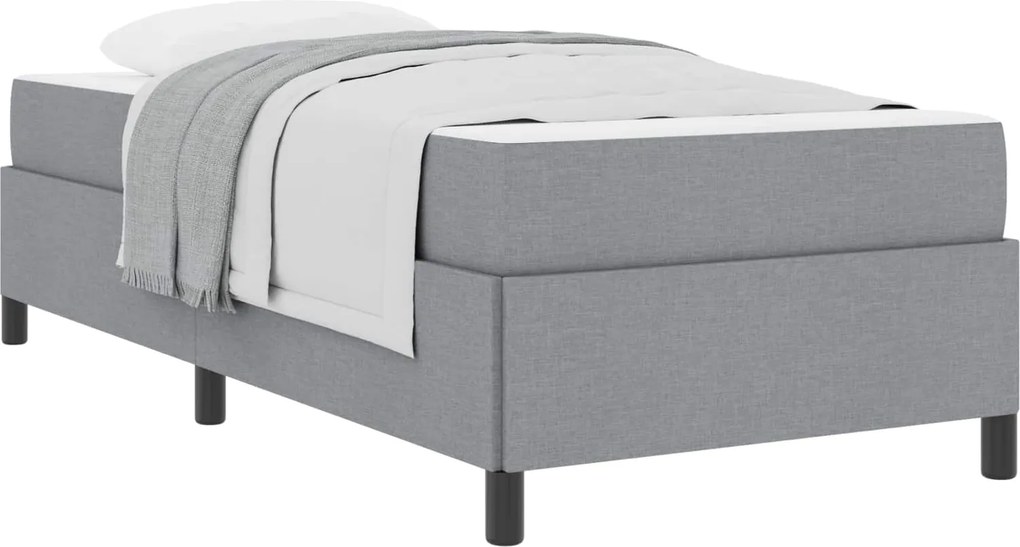 Postel s boxspringem Světle šedá 90 x 200 cm textil 3398829