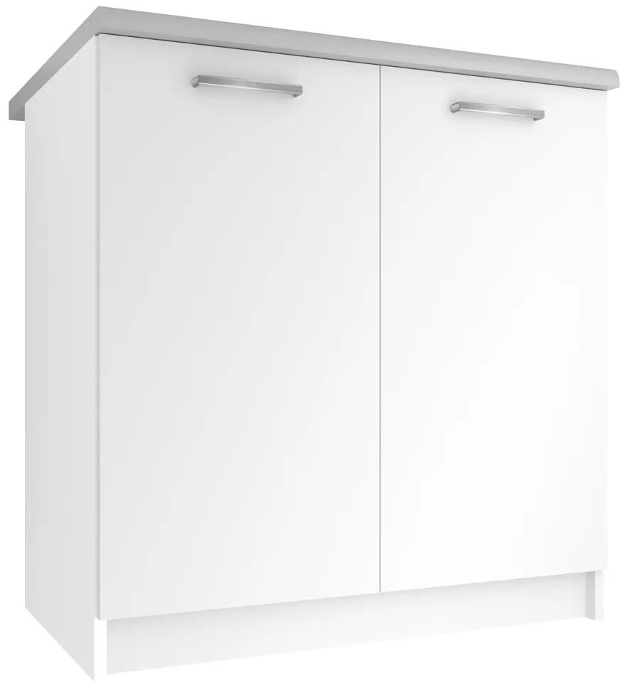 Kuchyňská skříňka Belini spodní 80 cm bílý mat s pracovní deskou  TOR SD80/0/WT/WT/0/E