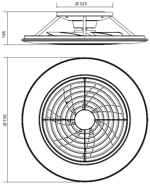 Mantra Alisio XL, stropní svítidlo s ventilátorem a dálkovým ovladačem, LED 95W 2700K-5000K, bílá, průměr 73,5cm