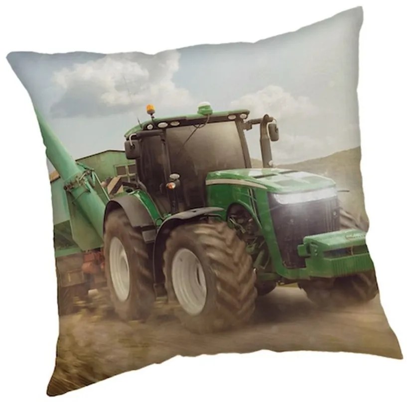 Polštářek Traktor green Polyester, 40/40 cm