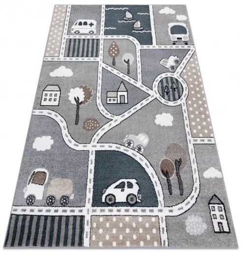 Dywany Łuszczów Dětský kusový koberec Fun Strade grey - 160x220 cm