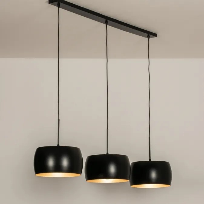 Závěsné designové svítidlo nad stůl Kitee III Black and Gold