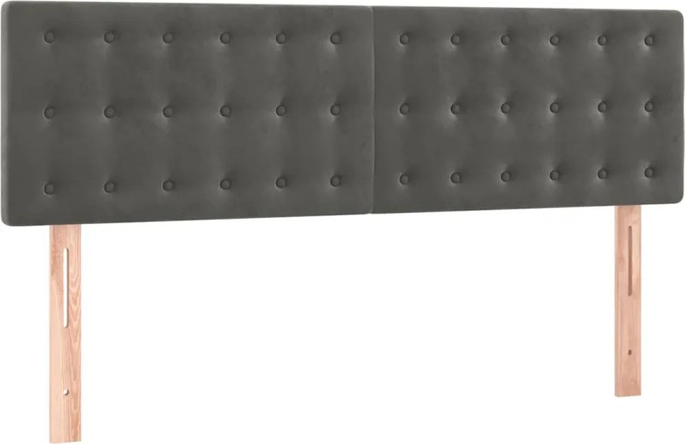 Box spring postel s matrací tmavě šedá 140x200 cm samet 3127734