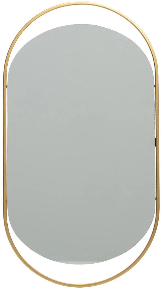 Hoorns Oválné kovové zrcadlo Jessie, 57x27 cm