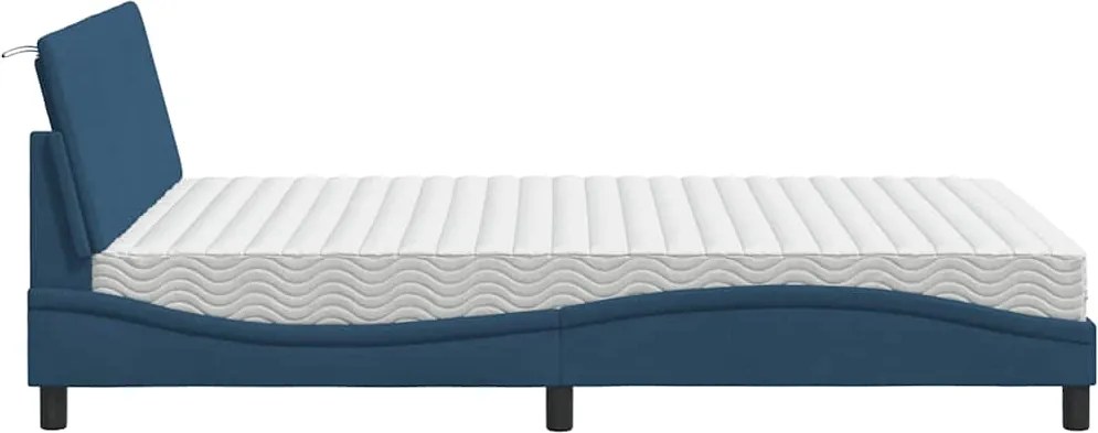 Postel s matrací Hanko modrá 120 x 200 cm textil 3310523