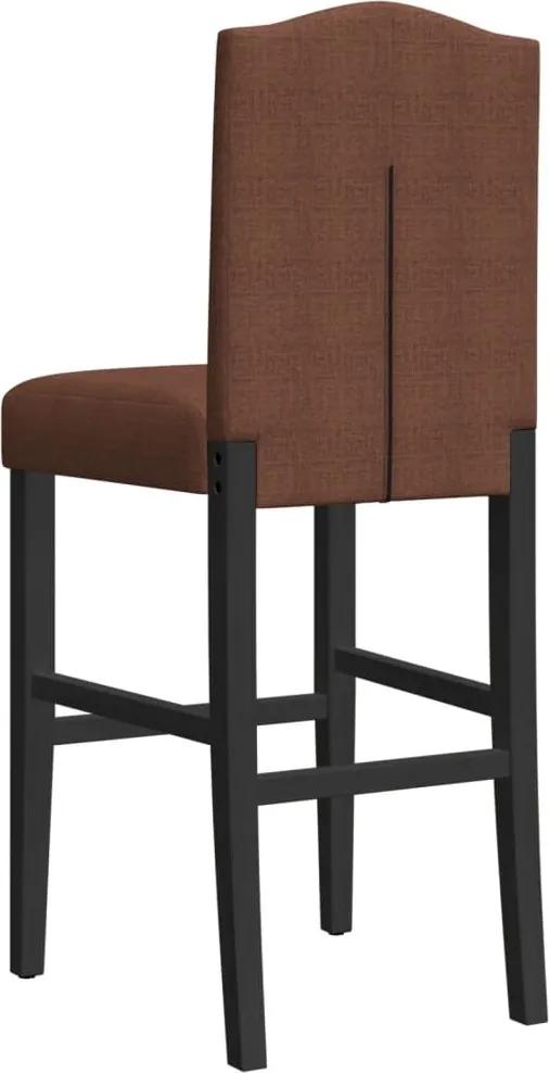 vidaXL Barové židle 2 ks masivní kaučukové dřevo a textil [4006210] Barva: taupe and black
