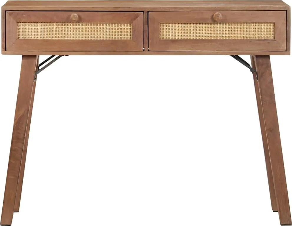 Konzolový stolek 100 x 35 x 76 cm masivní mangovníkové dřevo 323598
