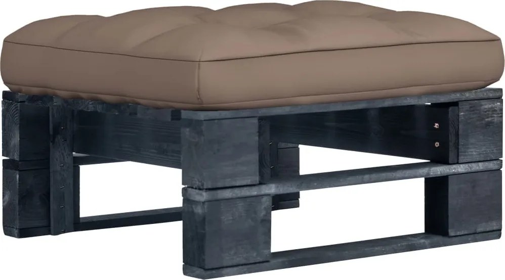 vidaXL Zahradní taburet z palet černě impregnované borové dřevo [3066466] Barva: taupe, Barva dřeva: Černá