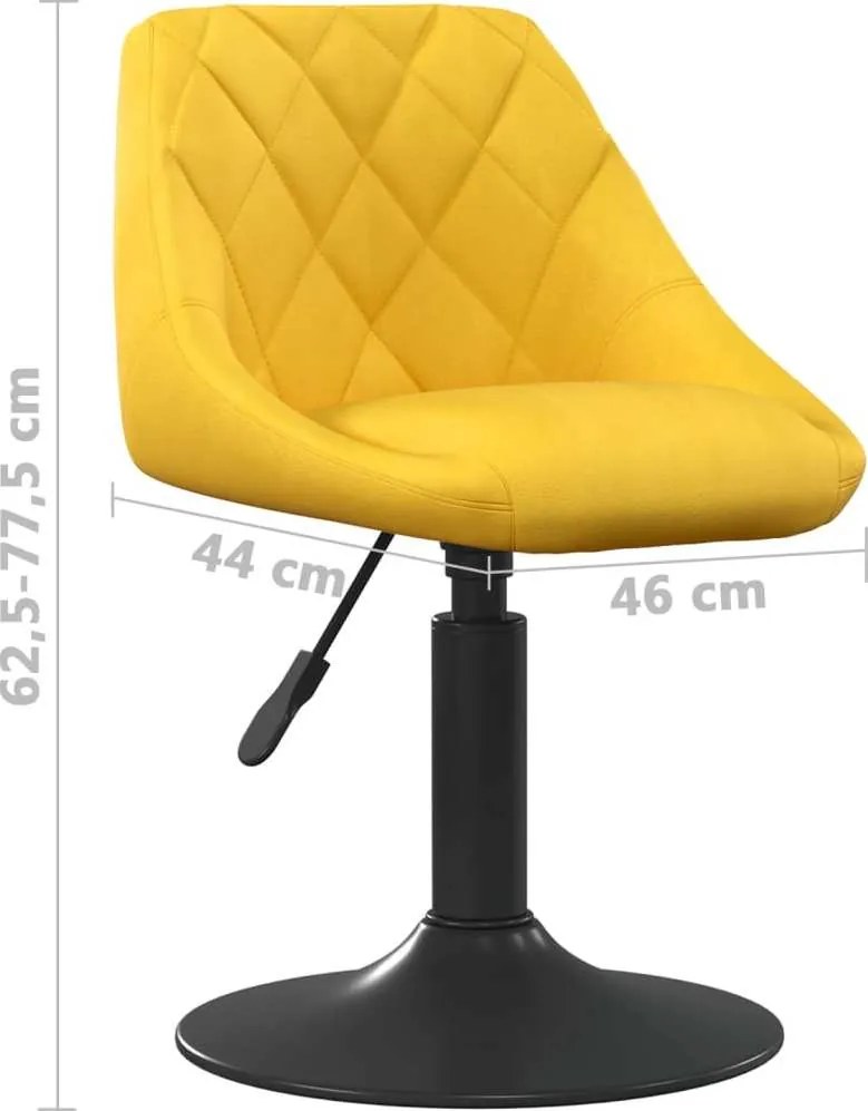 vidaXL Barová židle samet [335323] Barva: horčicově žlutá