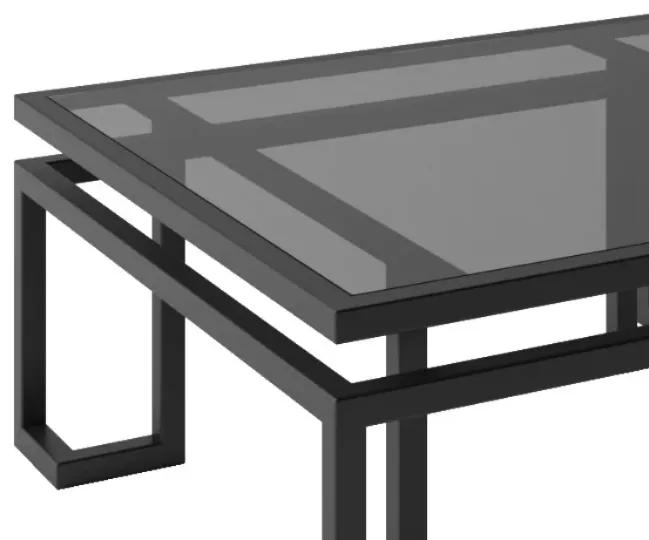 Four Dukes Zahradní hybridní set stolu s dřevěnými houpačkami pro 6 osob Materiál stolu: Imitace mramoru - černý grafit lesk