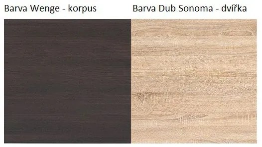 BRW Horní kuchyňská skříňka Junona Line G2W/80/57, wenge/dub sonoma