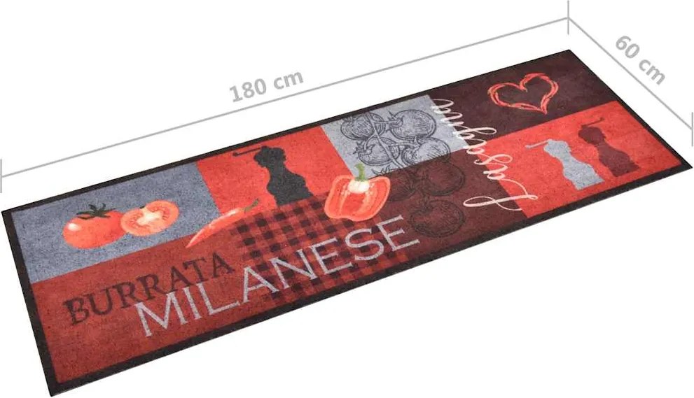 Kuchyňský koberec pratelný Rajčata 60 x 180 cm 315977