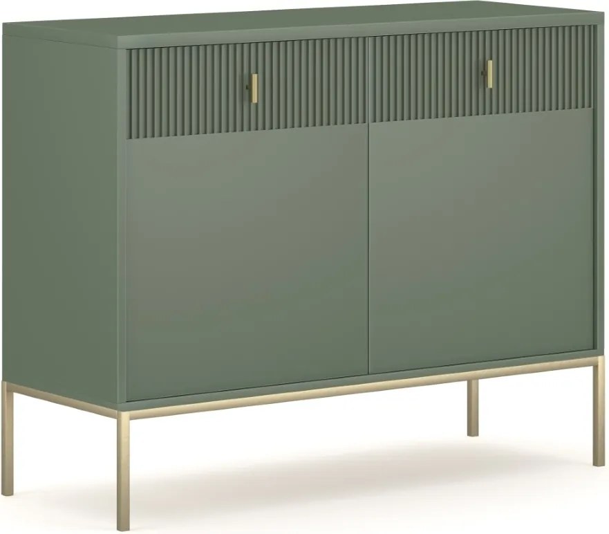 Komoda Maggiore 104,2 cm zelená/zlatá