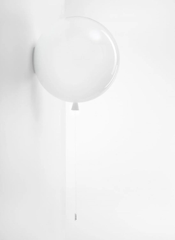Brokis PC879 Memory, nástěnné svítící balonek ze bílého skla, 1x15W, prům. 40cm