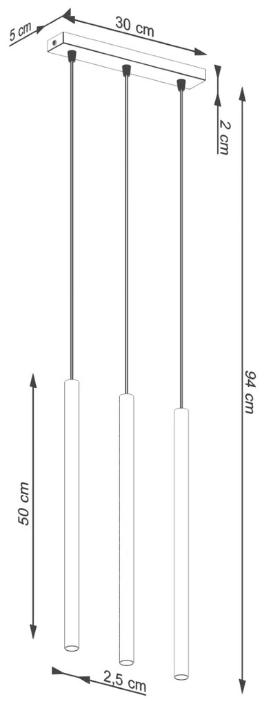 Závěsné svítidlo Pastelo, 3x béžové kovové stínítko