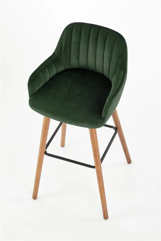 HALMAR H93 barová židle tmavě zelená
