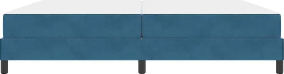 Postel s boxspringem s matrací Tmavě modrá 200 x 200 cm textil 3398717