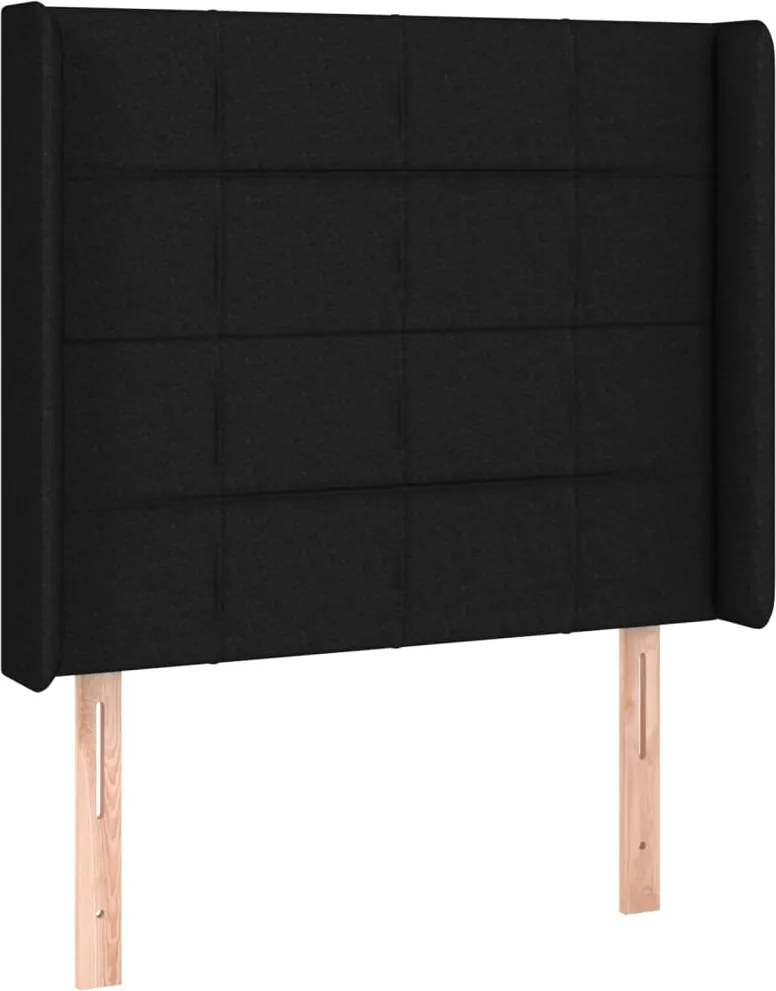 Box spring postel s matrací a LED černá 80 x 200 cm textil 3138271