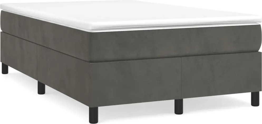Rám postele s boxspringem tmavě šedá 120 x 200 cm samet 3121109