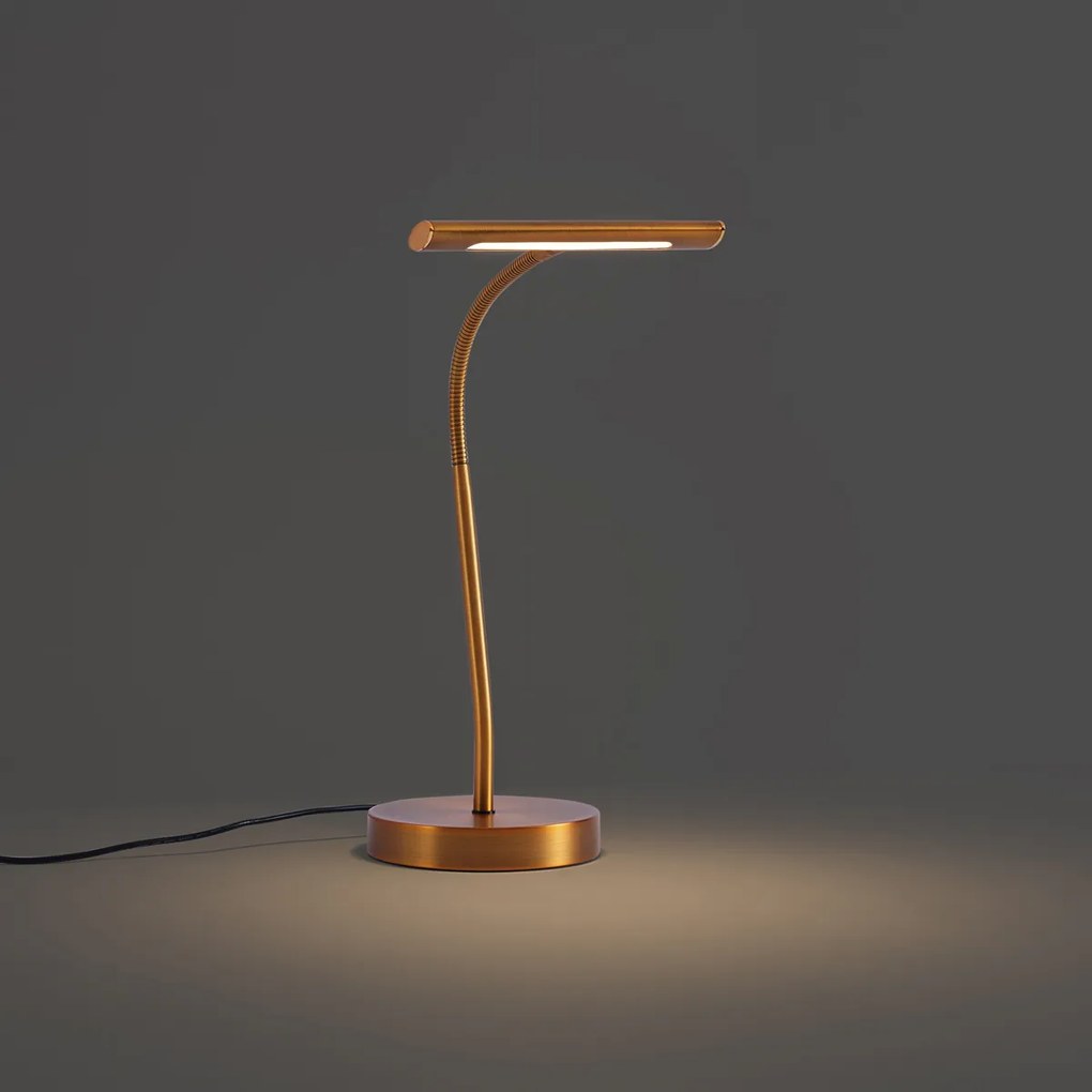 Stolní lampa v art deco stylu bronzová vč. LED - Tableau