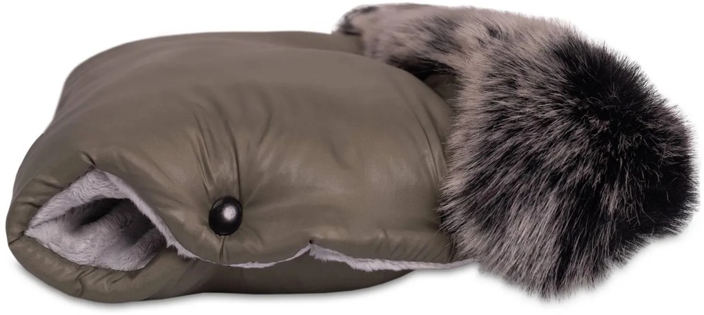 Inf Rukávník na kočárek FLUFFY – hřejivý, nepromokavý a větruodolný - oliva