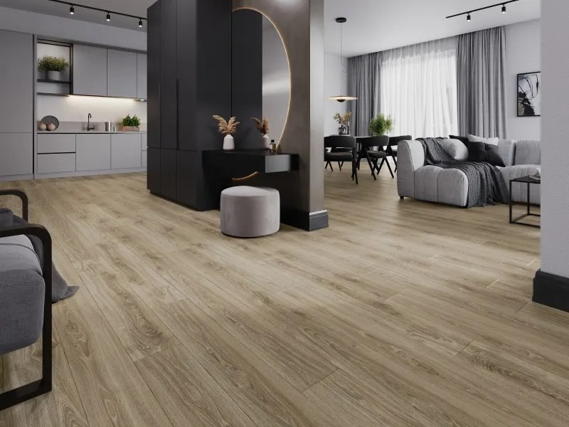 Mexen Fort Valley vzorek vinylových panelů SPC 6,5 mm, podklad IXPE 1,5 mm, 4 V-drážka, Dub - F1046-S