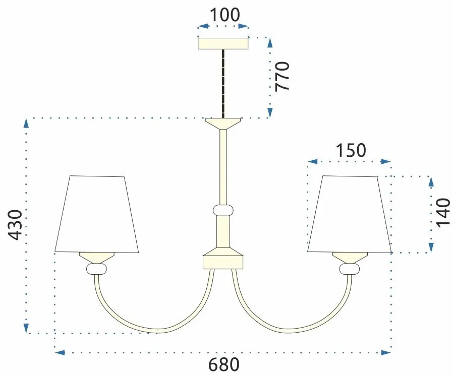 Toolight Závěsné svítidlo s krystaly APP1014-5CP