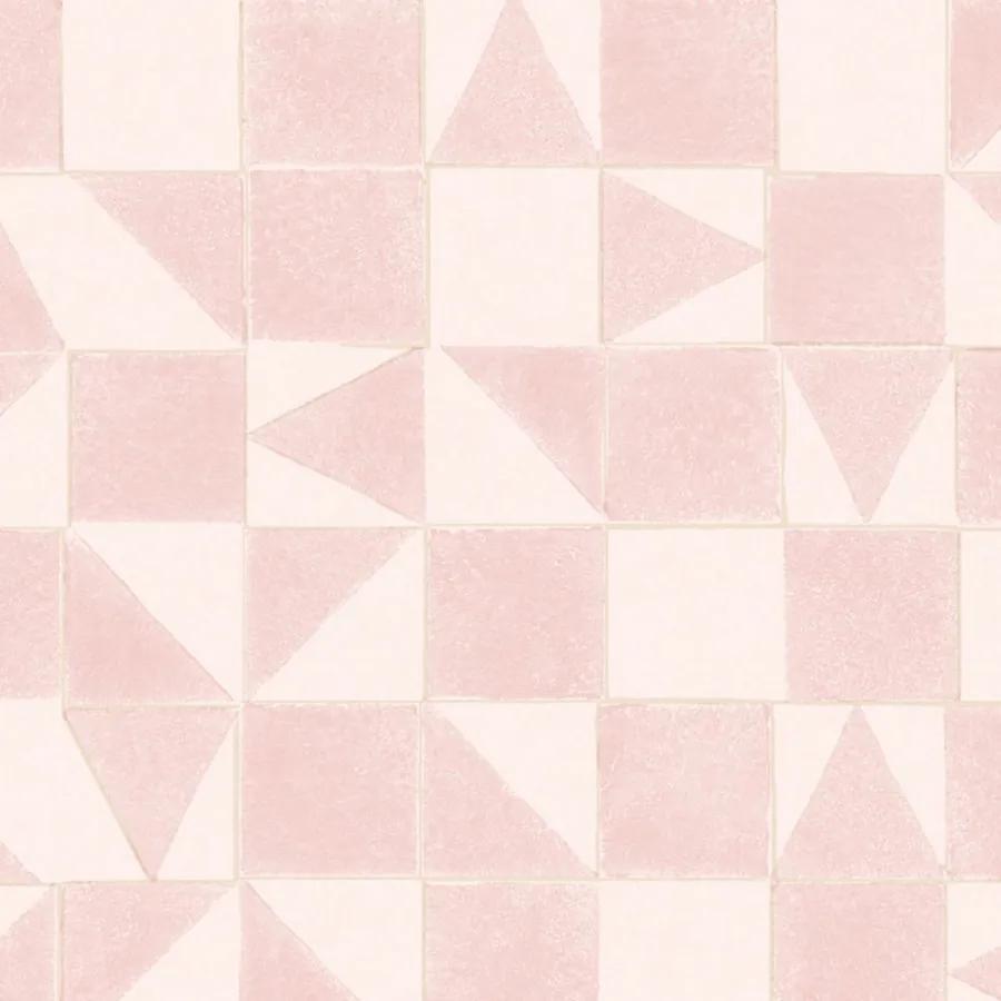 Geometrická růžová vliesová tapeta 399091 Mini Me Eijffinger
