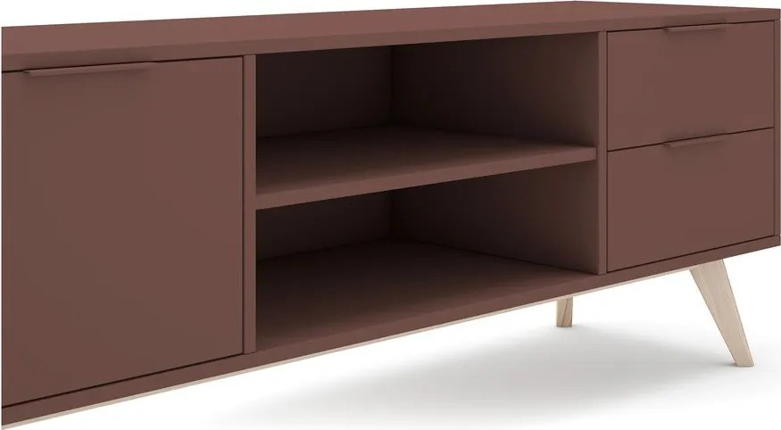 Matný TV stolek v terakotové barvě 180x53x40 cm Campus – Marckeric