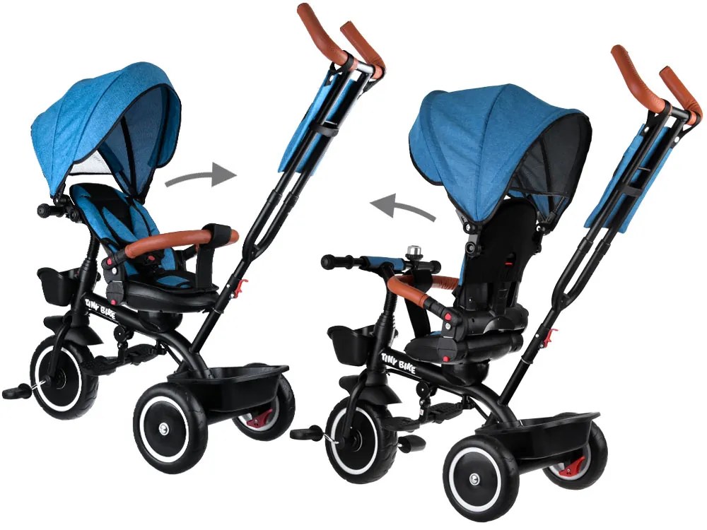 Dětská tříkolka Tiny Bike 3v1 s otočnou střechou