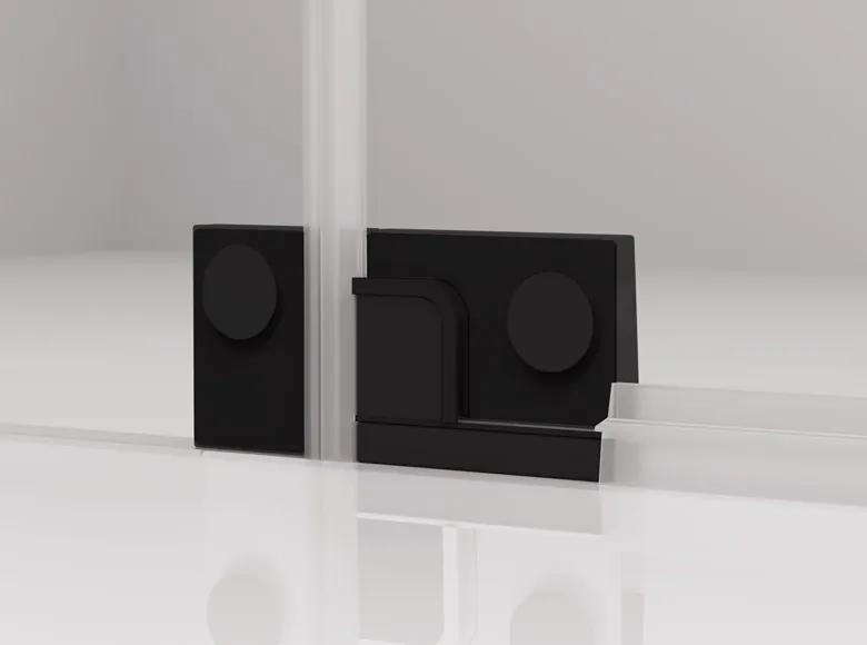 Sanswiss CADURA CA13 jednokřídlé sprchové dveře 100 cm Profil: Černá, Sklo: Hladké čiré