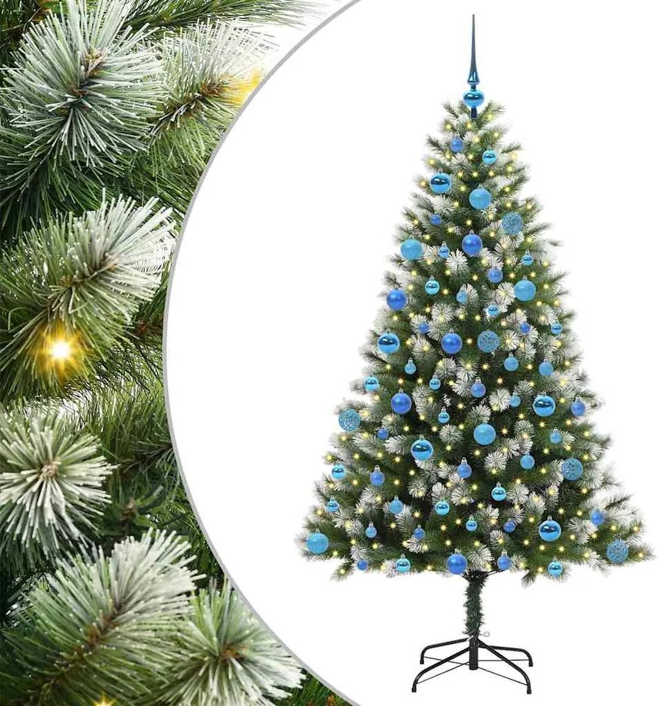 Umělý vánoční stromeček s umělým sněhem 300 LED Teplá bílá 3395449